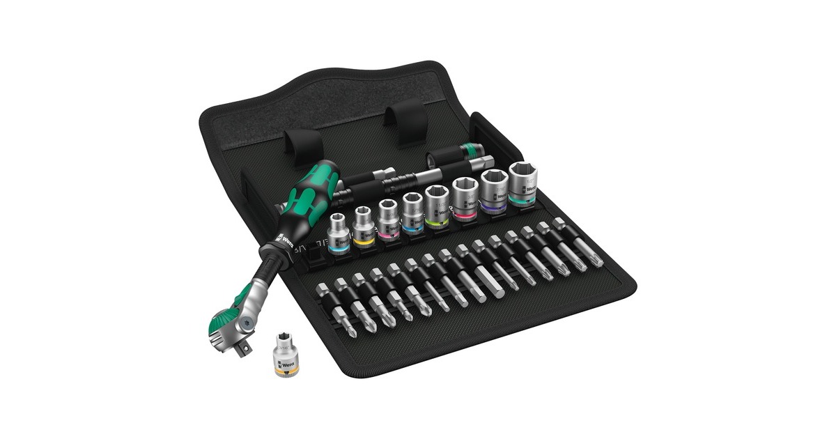 Wera 8100 SA 9 Zyklop Speed, Set di strumenti Nero/Verde