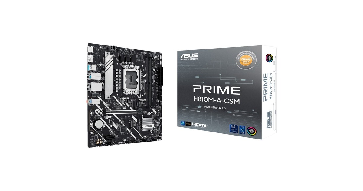 ASUS PRIME H810M-A-CSM Intel H810 LGA 1851 (Socket V1) micro ATX ...