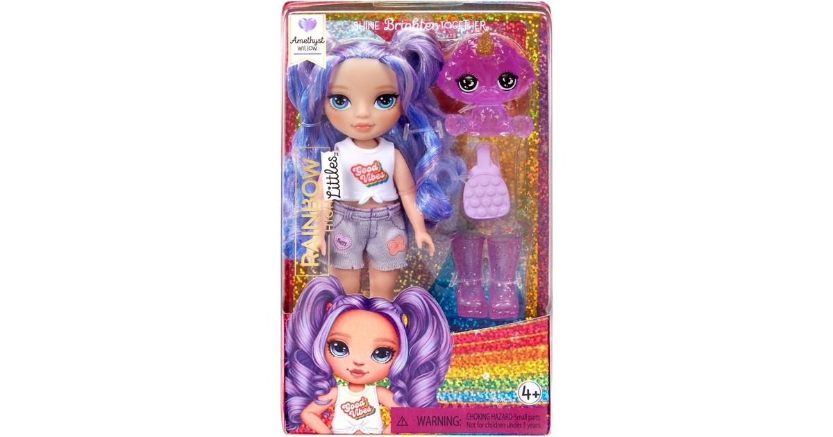 MGA Entertainment Rainbow High Littles Dolls- Amethyst (Purple ...