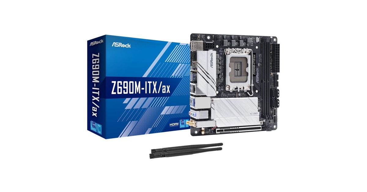 ASRock Z690M-ITX/ax Intel Z690 LGA 1700 mini ITX Intel, LGA 1700, Intel ...