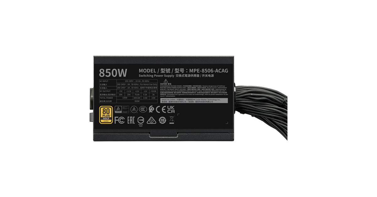 Cooler Master MPE-8506-ACAG-BEU, Alimentatore PC Nero
