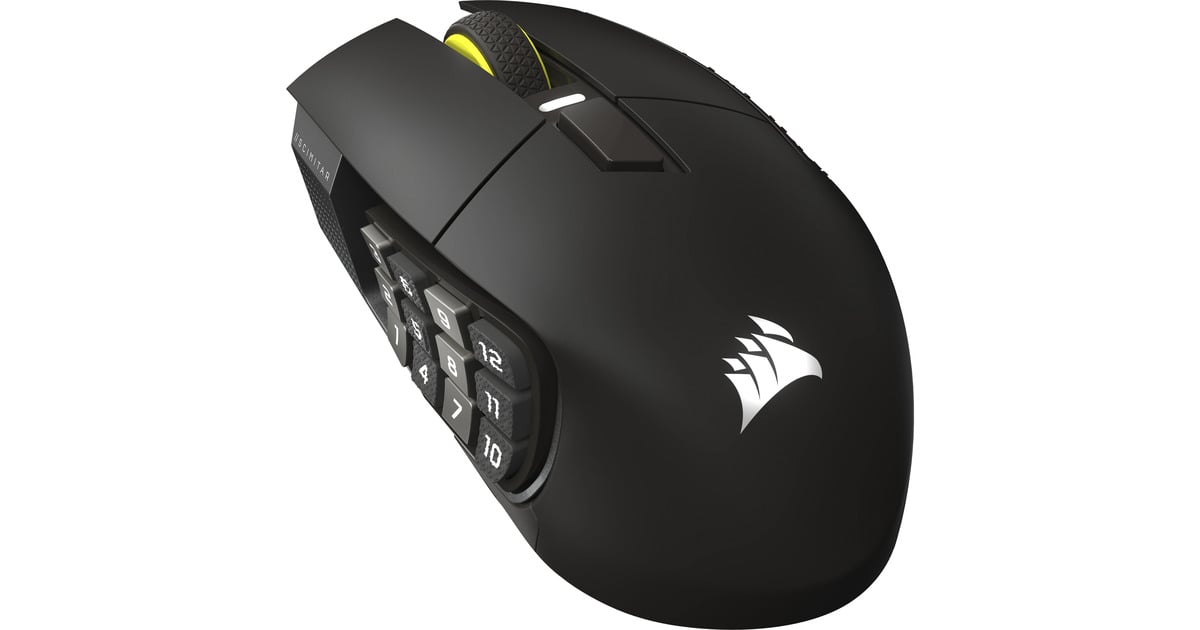 Corsair Scimitar Elite Wireless SE MMO, Mouse da gioco canna di fucile