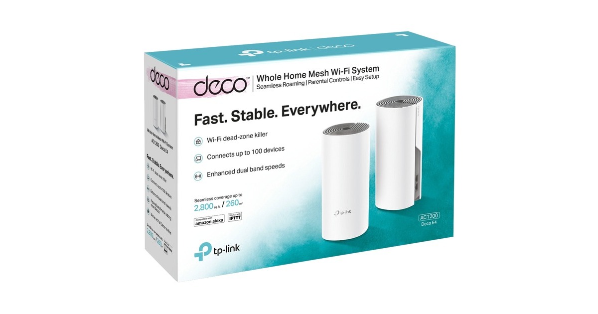 TP-Link Deco E4 (2-pack) Dual-band (2.4 GHz/5 GHz) Wi-Fi 5 (802.11ac ...